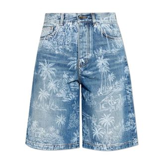 Amiri Chateau Palms Denim Short - - Shorts - Herren - Blau - W30