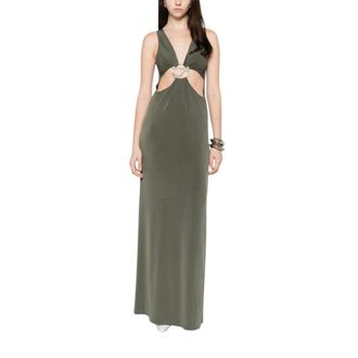 Coperni Kleid mit Ringdetail und Raffung - - Dresses - Damen - Gr&uuml;n - 2XS