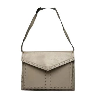Saint Laurent Sac bandouli&egrave;re en cuir Pre-owned - Femme - Pre-owned - Gris - Taille: ONE Size