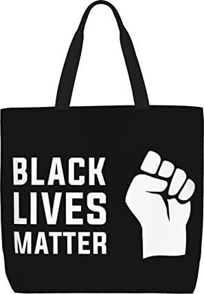 Generic Sac Fourre-Tout Les Vies Des Noirs Comptent Sac &Agrave; Main D&eacute;contract&eacute; De Grande Capacit&eacute; Pliable Sacs &Agrave; Main, Pour &Eacute;cole, Tous Les Jours, Voyage, Shoppin