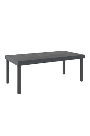 ambia GARDEN Gartentisch mit Auszug, Anthrazit, Metall, Kunststoff, rechteckig, eckig, 200x320x75 cm, ausziehbar, Gartenm&ouml;bel, Gartentische, Gartentische ausziehba