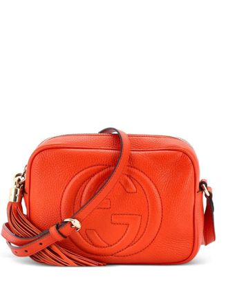 Gucci Kleine Soho Disco Umh&auml;ngetasche aus Leder - Orange