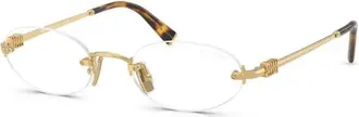 Miu Miu Eyewear MUA54S5AK08N Rimless Metal Frame Sunglasses - Gold