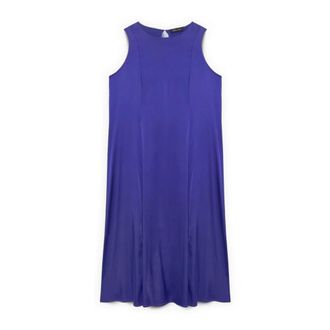 Fiorella Rubino &Auml;rmelloses Langes Kleid aus Viskose-Satin - - Dresses - Damen - Blau - S