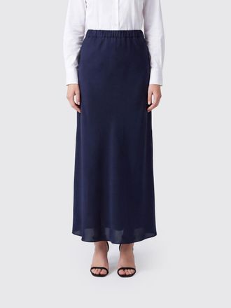 Max Mara Jupe longue crayon en cr&ecirc;pe de soie &agrave; taille haute &eacute;lastiqu&eacute;e