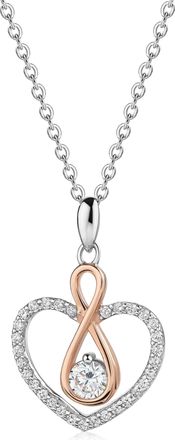 Zeeme Silber Anh&auml;nger mit Kette 925/- Sterling Silber Herz/Infinity Zirkonia