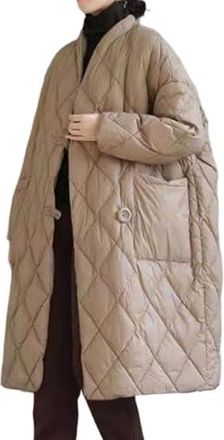 Generic Doudoune matelass&eacute;e l&eacute;g&egrave;re pour femme - Pour lautomne et lhiver - V&ecirc;tement dext&eacute;rieur rembourr&eacute; chaud, kaki, XXL
