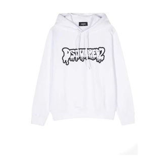 Dsquared2 Stylischer Hoodie - - Sweatshirts & Hoodies - Herren - Wei&szlig; - L