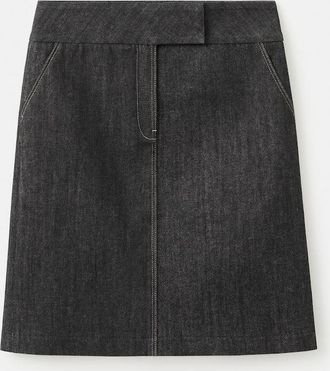 Mango Jupe midi en jean noir - Femme - XS - MANGO