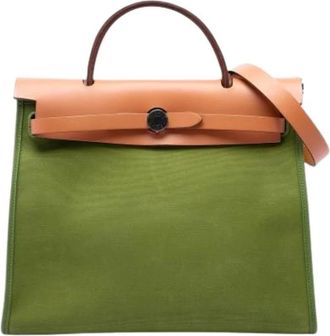Herm&egrave;s Pre-owned Herbag Zip 31 - Femme - Pre-owned - Vert - Taille: ONE Size
