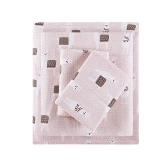 INTELLIGENT DESIGN Gem&uuml;tliches, weiches, 100% Baumwolle, Flanelldruck, Tiere, Sterne, niedlich, warm, ultraweiches Bettlaken-Set f&uuml;r kaltes Wetter, Bettw&auml;sche, voll, ros