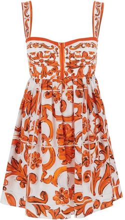 Dolce & Gabbana Femme, Robes, Multicolore, Taille: 40 FR Maiolica Mini Dress