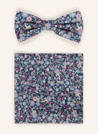 Paul Paul Set: Fliege Und Einstecktuch blau