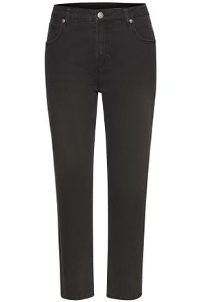 Lascana Mom-Jeans LASCANA, Damen, Gr. 34, N-Gr, schwarz (schwarz washed), Denim/Jeans, Obermaterial: 98% Baumwolle, 2% Elasthan, figurbetont kn&ouml;chellang, Jean