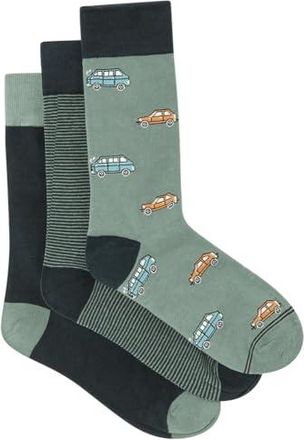 Springfield Van Pack 3 Socks. Lot de 3 Chaussettes, Vert, 39-42 Homme