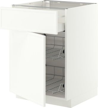 IKEA METOD / MAXIMERA Unterschrank mit Drahtkorb/T&uuml;r