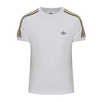 adidas Femme, Tops, Blanc, Taille: 36 FR 3 Stripe Tee Slim