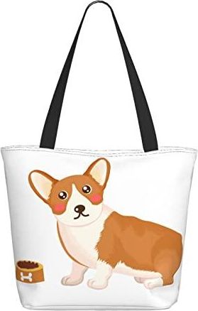 AOOEDM Welsh Corgi Ladies Shopping Bag 13x11x7in.Le cadeau parfait pour la Saint-Valentin.Cest de la Saint-Valentin pour maman, fille, &eacute;pouse, etc