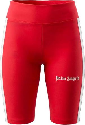 Palm Angels Femme, Pantalons, Rouge, Taille: 38 FR Side Stripe Cycling Shorts