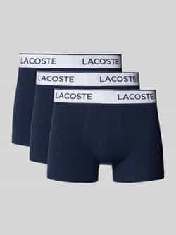 Lacoste Slim Fit Trunks aus Baumwoll-Mix in 3er-Pack