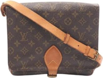 Louis Vuitton Pre-owned Cartouchiere GM Monogram Coated Canvas Leather Shoulder Bag - Femme - Pre-owned - Brun - Taille: ONE Size