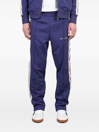 Palm Angels pantalon de jogging &agrave; logo brod&eacute; - Bleu