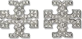 Tory Burch Femme, Accessoires, Gris, Taille: ONE Size Kira Pave Stud Earring