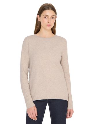 Cecil Softer Pullover in Unifarbe Desert beige Melange XXL