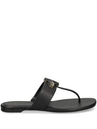 Kate Spade New York Flache Sandalen mit Zehensteg - Schwarz