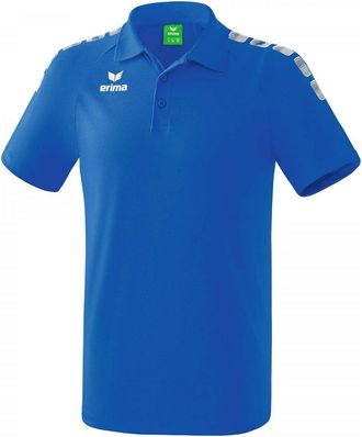 Erima Unisex Kinder Essential 5-C Poloshirt (2111903), New royal/wei&szlig;, 164