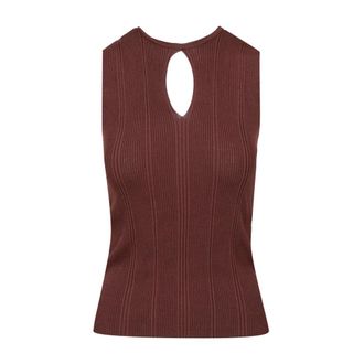 Simona Corsellini &Auml;rmelloses Top - - Tops - Damen - Braun - L