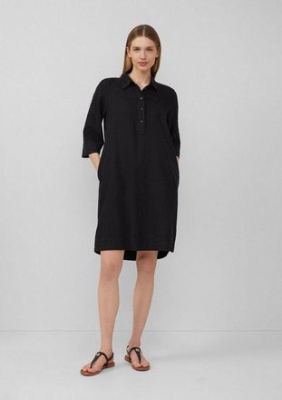 s.Oliver Minikleid Kleid Kurzes Blusenkleid aus Leinenmix mit Eingrifftaschen