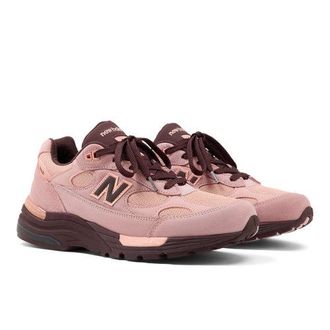 New Balance Unisexe Made in USA 992 en Rose/Brown, Su&egrave;de/Mesh, Taille 37.5