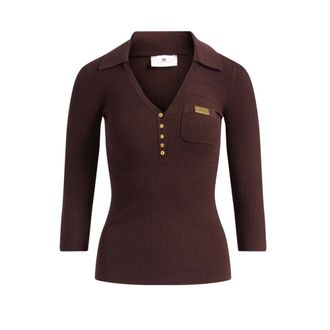 Elisabetta Franchi Damen, Oberteile, Braun, SGr&ouml;&szlig;e