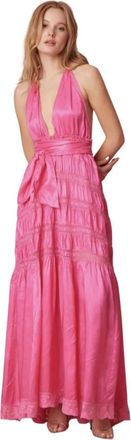 LoveShackFancy Loveshackfancy, Femme, Robes, Rose, Taille: 38 FR Vendima Halter Maxi Dress
