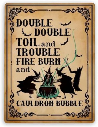 Generic Metallschilder Halloween Hexe Vintage Schild F&uuml;r Drau&szlig;en Lustiges Drinnen Und Drau&szlig;en Vintage Metallschilder, F&uuml;r K&uuml;che, Bar, Caf&eacute;-Bar, 30x40cm