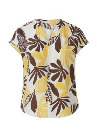 s.Oliver Blusentop Bluse Strukturierte Bluse mit Raff-Details