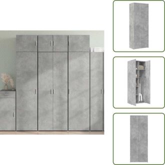 vidaXL The Living Store Highboard Betongrau 70x42,5x185 cm Holzwerkstoff - Holzwerkstoff