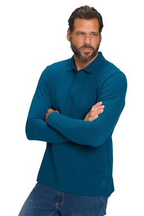 JP1880 Herren gro&szlig;e Gr&ouml;&szlig;en &Uuml;bergr&ouml;&szlig;en Menswear L-8XL JP1880 Poloshirt, Basic, Langarm, Piqu&eacute;, bis 8 XL blaugr&uuml;n 3XL 799230768-3XL