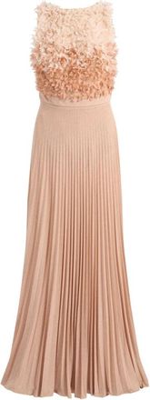 Elisabetta Franchi Femme, Robes, Beige, Taille: 42 FR Robe de Soir&eacute;e