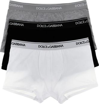 Dolce & Gabbana Homme, Sous-v&ecirc;tements, Multicolore, Taille: XL Lot de 3 boxers en jersey stretch coupe classique