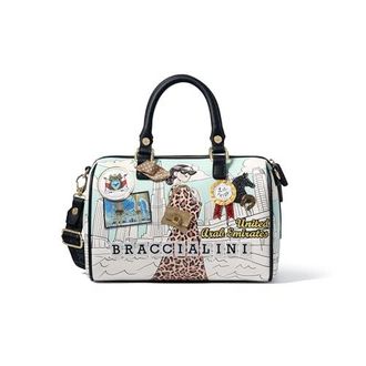 Braccialini Borsa a mano/ tracolla Braccialini Cartoline ecopelle bianco B24BR27 B17374 Media