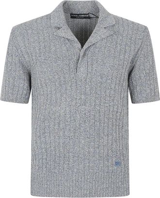 Dolce & Gabbana Homme, Tops, Gris, Taille: S Pull Tress&eacute; en Tricot