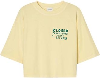 Closed Femme, Tops, Jaune, Taille: 42 FR Cropped T-Shirt