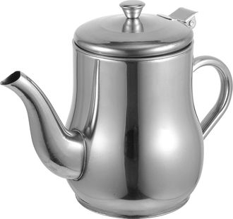 Hemoton Edelstahl Ölkanne Mit Sieb 24Oz/700Ml - Tropffreier Ausguss, Hitzebeständig, Ideal Für Olivenöl, Essig, Sojasauce, Küche Und Restaurant