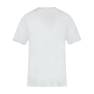 3.Paradis Womens Embroidered Cotton T-Shirt White