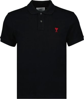 Ami Homme, Tops, Noir, Taille: M Polo Ami de Coeur