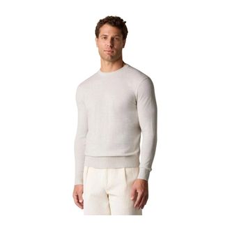 Brooks Brothers Homme, Pulls, Gris, Taille: L Cotton-Cashmere Crewneck