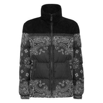 Philipp Plein Doudoune en nylon et su&egrave;de Paisley Bandana - Homme - Vestes - Noir - Taille: 3XL