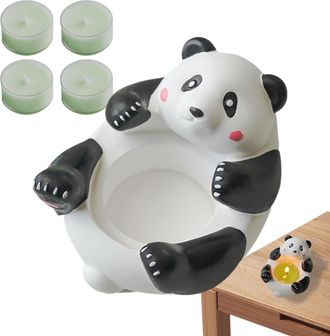 Generic Duftkerzen, Votivkerzen, niedliche Panda-Statue, Votivkerze, Tafelaufsatz | dekoratives Tablett f&uuml;r Teelicht, Figuren von kleinen Tieren, Handwerk aus